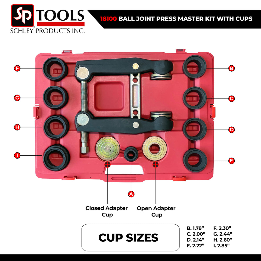 Schley Tools - 18100 Ball Joint Press Master Kit. Ram 2500, 3500, 4500 ...