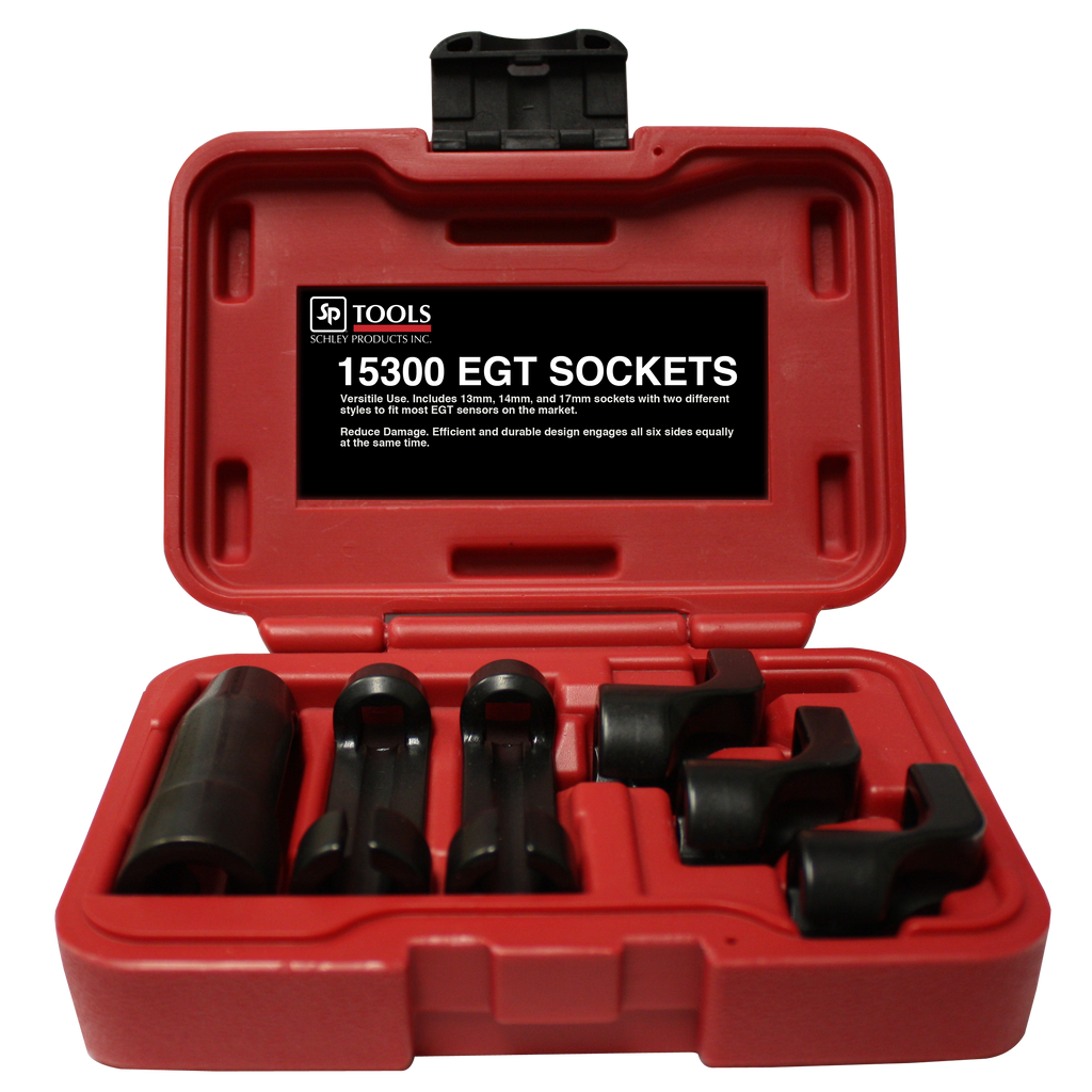 Schley Tools – 6-Piece EGT Sensor Socket Set (3/8” Drive) – 13mm, 14mm